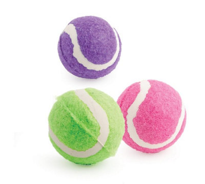 Small Bite Tennis Ball Assorted 4.5cm (Pack of 6)