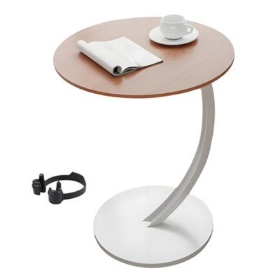 Small C-Shape Sofa Side Table Couch Laptop End Table Coffee /Tea Snack Desk