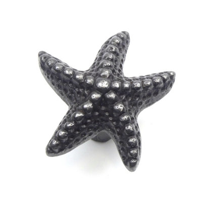 Small Cast Iron Starfish Cabinet Knob - Approx 45mm - Pack of 2 | DIY at B&Q