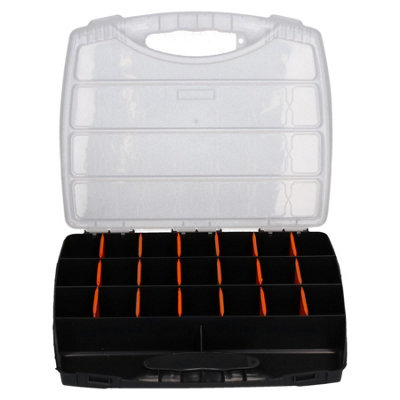 Small Divided Compartment Organiser Work Plastic Case Box Holder ...
