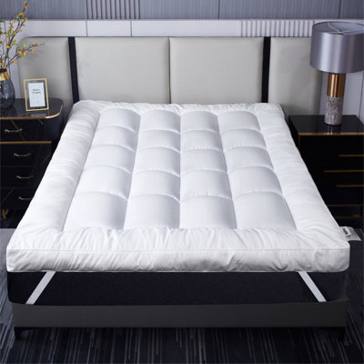 Small Double 4 Inch Thick Super Soft Mattress Topper, Hypoallergenic ...