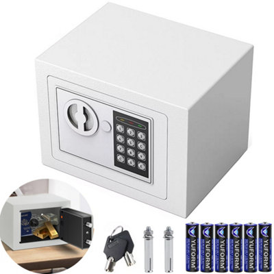 Small Electronic Digital Steel Safe with Key - Secure Home Office ...