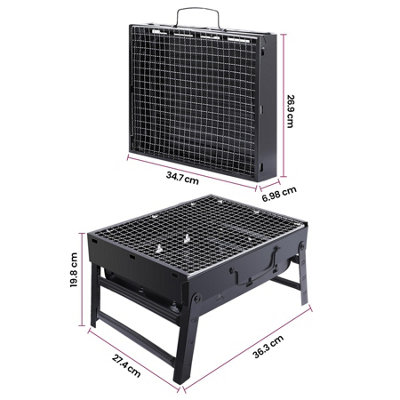 Small Folding Charcoal BBQ Grill For Travel Camping Stainless Steel ...
