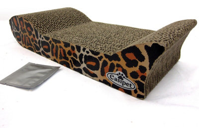 Small Leopard Print Corrugated Cardboard Cat Scratcher at B&Q