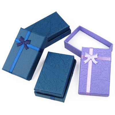 Small Luxury Coloured Jewellery Boxes - Set of 12 Gift Presentation Boxes