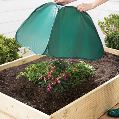 Small Mesh Garden Row Cover H42.5 x W56 x D56cm - Frost Protection with ...
