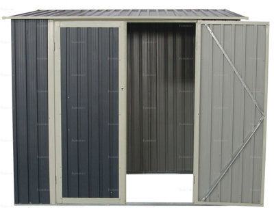 SMALL METAL SHED WITH HINGED DOUBLE DOORS, LOW MAINTENANCE OUTDOOR ...