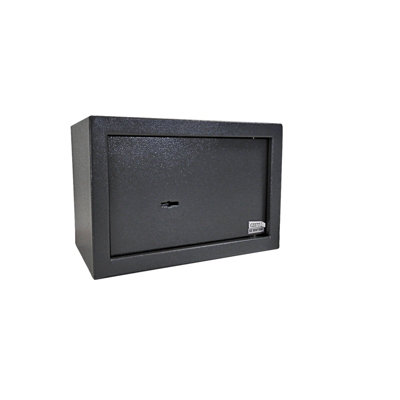 Small Security Safe 10L Key Lock Steel Safe, Grey Powder Coated, Wall ...