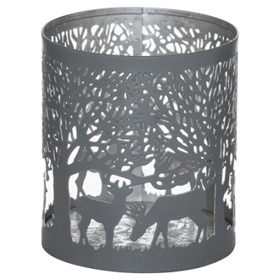 Small Silver And Grey Glowray Stag In Forest Lantern | DIY at B&Q