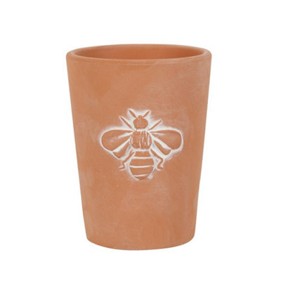 Small Terracotta Indoor Plant Pot with a Bee Design. Gift Idea. (Dia) 8 ...
