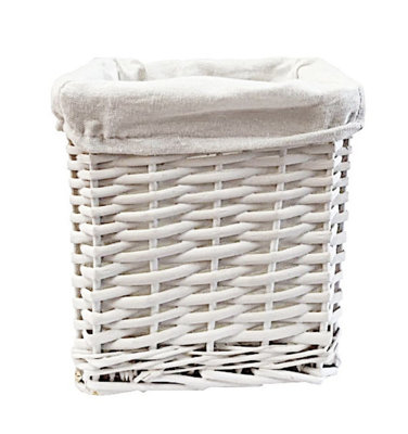 Small white storage baskets store
