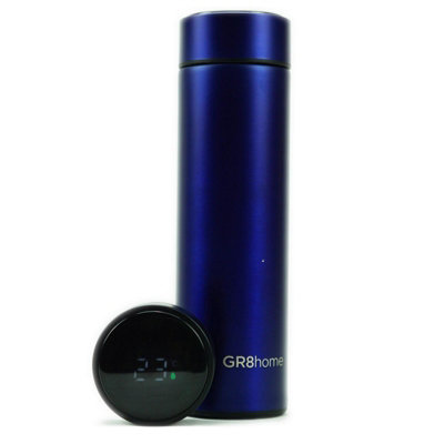 Smart 500ml Water Bottle Stainless Steel Vacuum Flask With Temperature ...