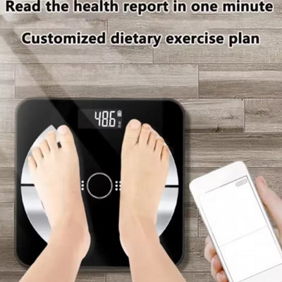 Smart Bluetooth Digital Body Fat & BMI Bathroom Scale - 180kg Capacity