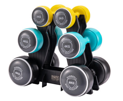 Smart Dumbbell Tower 24 Kg (includes: 2 x 2.0kg, 2 x 4.0kg & 2 x 6.0kg)
