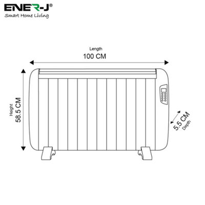Smart Electric Radiator Heater 2000W, LCD Display, 7-Day Timer Function ...