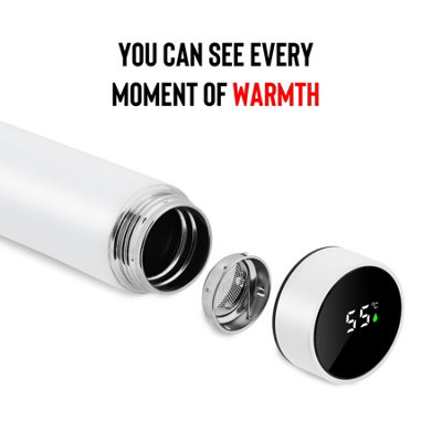 Smart Flask Bottle LED Touch Screen Temperature Display 500ml Steel ...