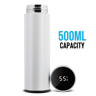 Smart Flask Bottle LED Touch Screen Temperature Display 500ml Steel ...