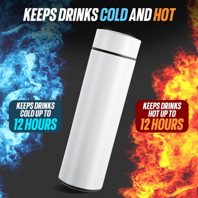 Smart Flask Bottle LED Touch Screen Temperature Display 500ml Steel ...
