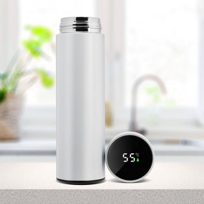Smart Flask Bottle LED Touch Screen Temperature Display 500ml Steel ...