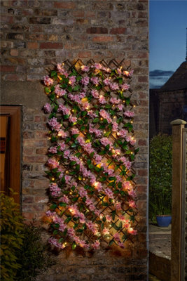 Smart Garden 60x 180cm Expanding Solar Light Pre Lit Pink Blossom ...