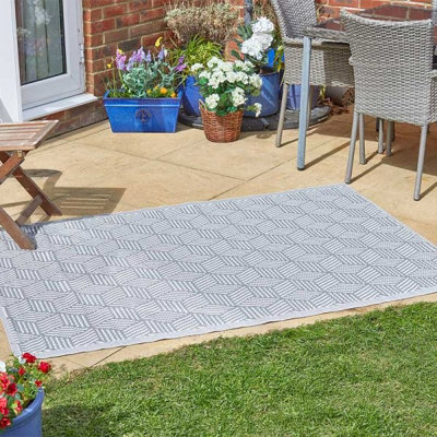 Smart Garden Alfresco Illusion Slate Outdoor Rug Garden Caravan Camping ...