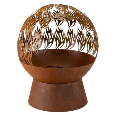 Smart Garden Havana Fuego Fire Globe Sphere Fire Pit Basket Bowl Heater