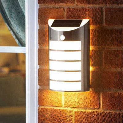 Smart Garden Motion Sensor PIR Security Silver Chrome Wall Welcome ...