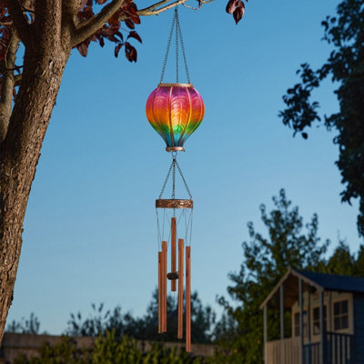 Smart Garden Solar Rainbow Flaming Hot Air Balloon Garden Patio Light ...