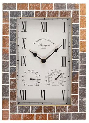 Smart Garden Stonegate Quad Wall Clock, Thermometer and Humidity - 15 ...