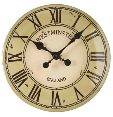 Smart Garden Westminster Tower Garden Wall Clock - 12" Cream - Quartz ...