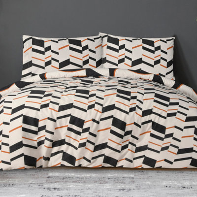 Smart Living Luxury Reversible Polycotton Easy Care Bedding Quilt Cover ...