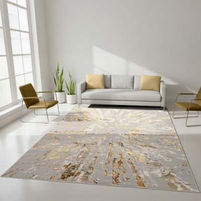 Smart Living Luxury Soft Modern Shimmer Sunset Rug for Living & Bedroom ...