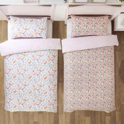 Smart Living Luxury Twin Pack Enchanted Animals Reversible Duvet Set ...