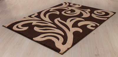 Smart Living Modern Thick Soft Carved Area Rug, Living Room Carpet ...