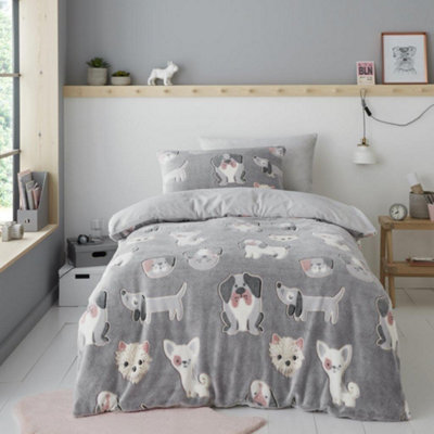 Smart Living Teddy Bear Fluffy Bedding Set, Thermal Warm & Cosy Super ...