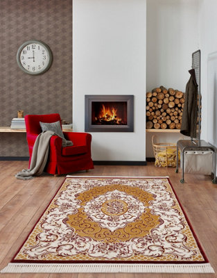 Smart Living Traditional Tabriz Soft Thick Area Rug, Living Room Carpet ...