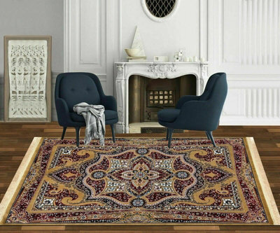 Smart Living Vintage Kashan Soft Thick Area Rug, Living Room Carpet ...