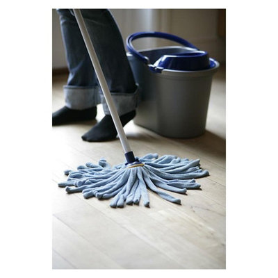Smart Microfiber Strip Mop With Extendable Handle | DIY at B&Q
