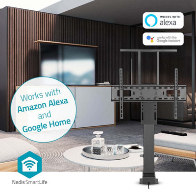 Smart Motorised Lift TV Stand for 37-80" Screen Max 60kg Adjustable ...