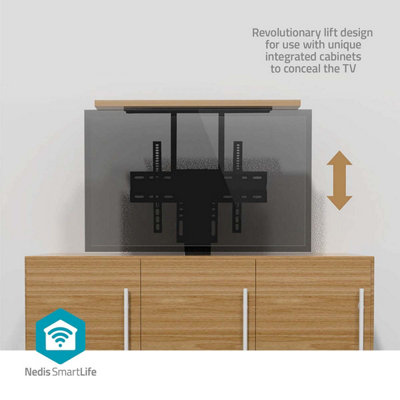 Smart Motorised Lift TV Stand for 37-80" Screen Max 60kg Adjustable ...