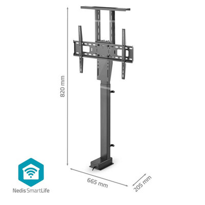 Smart Motorised Lift TV Stand for 37-80" Screen Max 60kg Adjustable ...