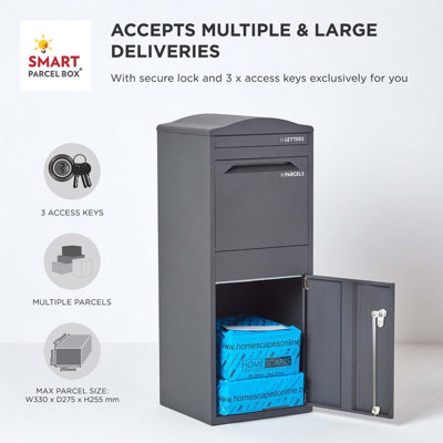 Smart Parcel Box Large Curved Top Secure Outdoor Delivery Box ...