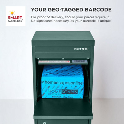 Smart Parcel Box Large Front & Rear Access Green