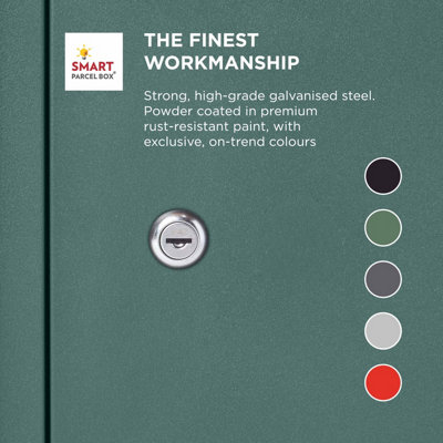 Smart Parcel Box Large Front & Rear Access Green