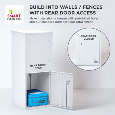Smart Parcel Box Large Front & Rear Access White