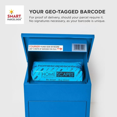 Smart Parcel Box Medium Front Access Blue