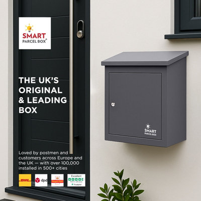 Smart Parcel Box Medium Front Access Dark Grey