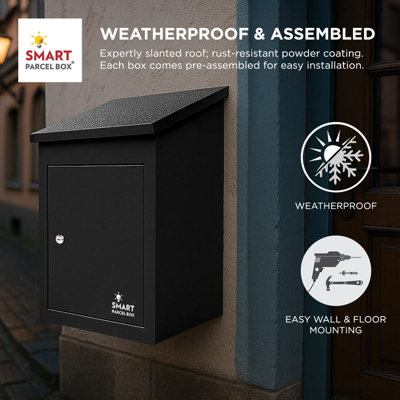 Smart Parcel Box Medium Secure Outdoor Delivery Box Galvanised Steel ...