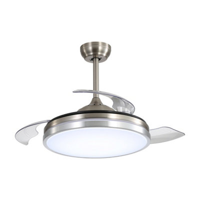 Smart Retractable Ceiling Fan with Lights 42 Inch Modern LED Ceiling ...