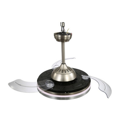 Smart Retractable Ceiling Fan with Lights 42 Inch Modern LED Ceiling ...